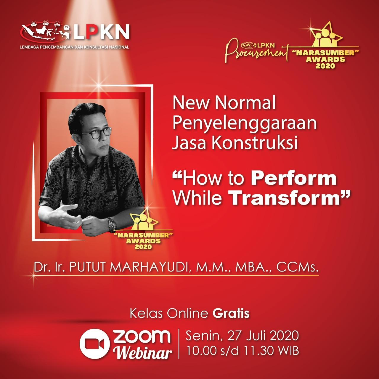 NARASUMBER AWARD - New Normal Penyelenggaraan Jakon “How to Perform ...